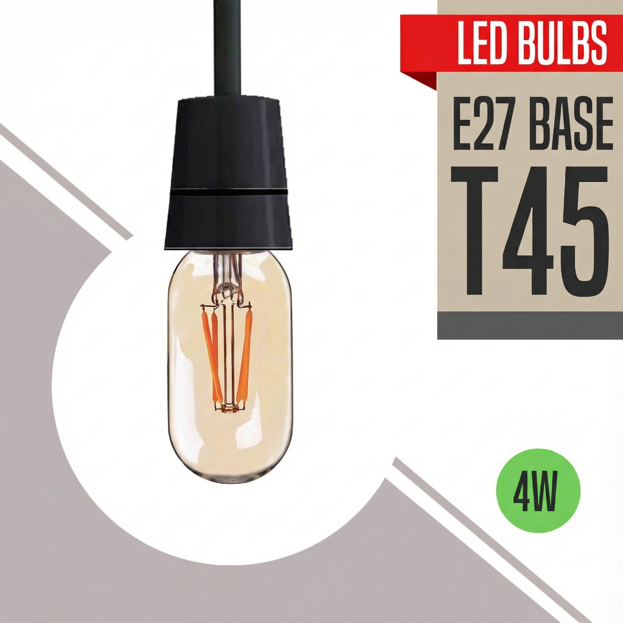 E27 LED Edison Bulb 4W - Dimmable Vintage Filament Light, – DCVOLTAGE